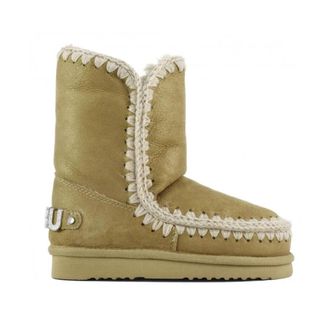 Mou Ikonoischer Eskimo-Stiefel mit Strass-Logo - - Shoes - Damen - Gr&uuml;n - 36 EU