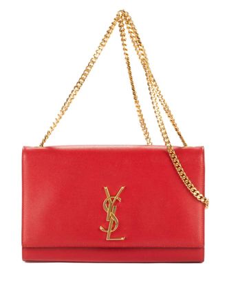 Saint Laurent sac port&eacute; &eacute;paule &agrave; bride en cha&icirc;ne - Rouge