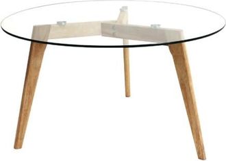 Altobuy VERANE - Table Basse Ronde Plateau Verre