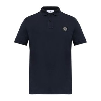 Stone Island Homme, Tops, Noir, Taille: XL Polo avec &Eacute;cusson Logo