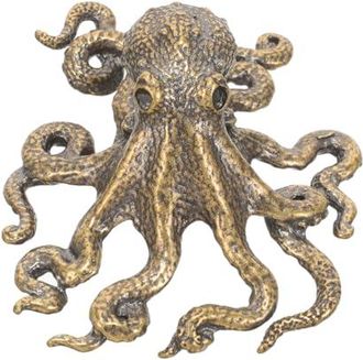 Cabilock Figurine De Poulpe en Cuivre Vintage D&eacute;cor De Bureau Compact Et Stable Sculpture Artisanale Animale pour Maison Et Bureau