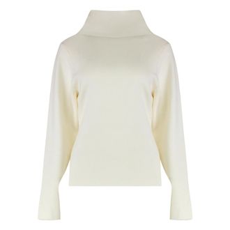 P.A.R.O.S.H. Pullover mit Rollkragen aus Wolle und Kaschmir - - Knitwear - Damen - Wei&szlig; - S