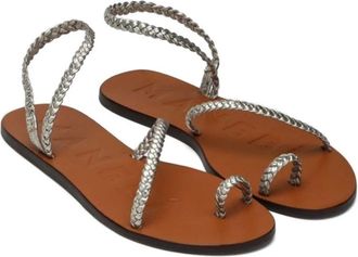 Maneb&igrave; Femme, Chaussures, Gris, Taille: 39 EU Sandales Plates