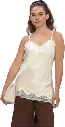 Notre-V Nv-Herlinde Top - - Tops - Damen - Beige - M