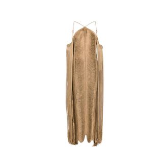 Bless Pelta Fringed Halterneck Dress