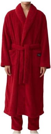 Generic Pyjama Homme Hiver Pyjama Polaire Homme Ensemble Cardigan Zipp&eacute; Hiver en Flanelle &Eacute;paisse Velours Corail Coupe Large V&ecirc;tement de Maison R&eacute;chauffant