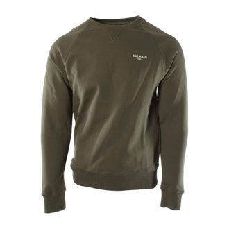 Balmain Paris Flocked Sweatshirt - - Sweatshirts & Hoodies - Herren - Gr&uuml;n - XS