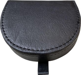 Lorenz Geldbörse aus Ziegennappaleder in Hufeisenform mit Geldscheinfach, Schwarz, M, Münzbeutel