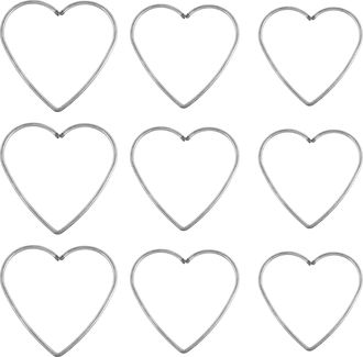 Healifty Traumfänger, Metallringe, herzförmig, Traumfänger, Metallringe, Makramee-Ring für Hochzeit, Valentinstag, Basteln, 9 Stück, 8 cm, 10 cm, 12 cm