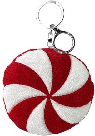 Generic Porte-cl&eacute;s de No&euml;l pour porte-monnaie - Motif mignon en peluche - Formes amusantes de No&euml;l - Mat&eacute;riau robuste - Sac &agrave; cl&eacute;s pour, arbre de No&euml;l, bonhom