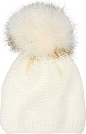 styleBREAKER Bobble Cap Unicolore Unisexe en Bonneterie Fine avec Doublure Polaire, Bobble Cap en Fourrure dhiver 04024175, Couleur:Cr&egrave;me-Beige