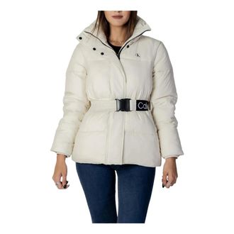 Calvin Klein Jeans Beige Jacke mit G&uuml;rtel f&uuml;r Damen - - Jackets - Damen - Beige - L