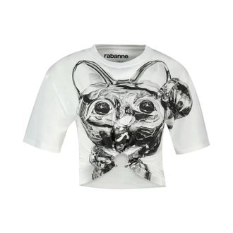 Paco Rabanne Tee T-Shirt - - Tops - Damen - Wei&szlig; - M