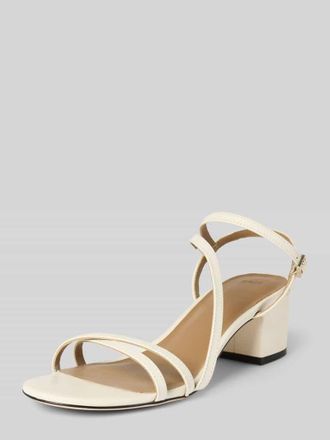 HUGO BOSS Sandalette aus Leder mit Blockabsatz Modell Emberlyn