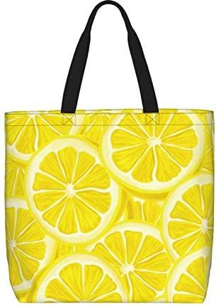 Generic Sac Fourre-Tout Motif Imprim&eacute; De Fruits Sac Fourre Tout Femme De Grande Capacit&eacute; Pliable Sacs En Toile Pour Femmes, Pour Filles, &Eacute;cole, Voyage, Shoppi
