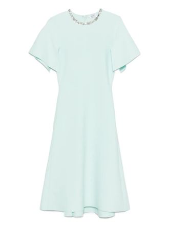 Alexander McQueen robe à ornements en pierres précieuses - Bleu