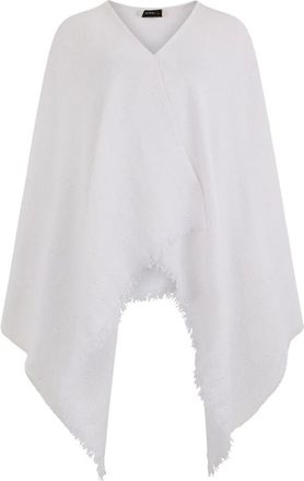 Fabiana Filippi Femme, Vestes, Blanc, Taille: ONE Size Poncho &Eacute;l&eacute;gant