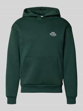 Review Hoodie mit Logo-Print und K&auml;nguru-Tasche