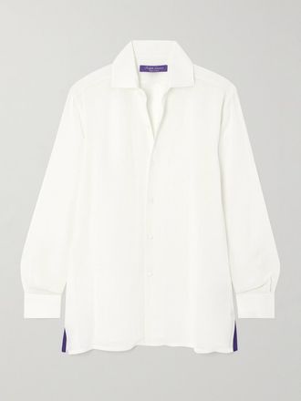 Ralph Lauren Collection Capri Hemd Aus Voile - Creme