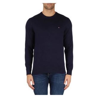 Tommy Hilfiger Baumwoll- und Kaschmir-Rundhalspullover - - Knitwear - Herren - Blau - S