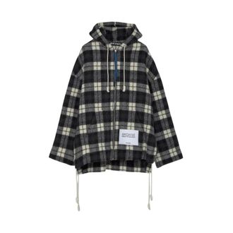 Palm Angels Homme, Vestes, Multicolore, Taille: S Veste &agrave; capuche &agrave; carreaux