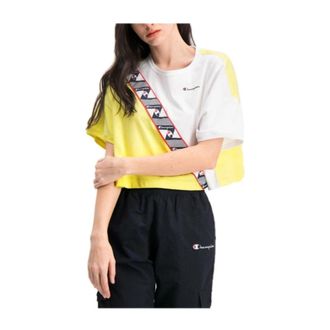 Champion Gelbes und wei&szlig;es kurz&auml;rmeliges Cropped-Top - - Tops - Damen - Mehrfarbig - S
