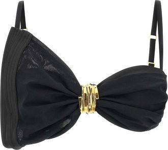 Elisabetta Franchi Femme, Tops, Noir, Taille: 38 FR Soutien-gorge en satin et tulle