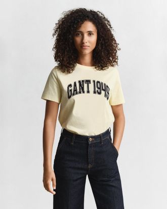 GANT Damen Graphic T-Shirt (XXXL) VANILLA Gelb