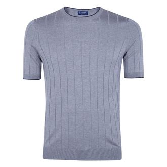 Barba Homme, Pulls, Gris, Taille: 2XL Silk Round Neck Sweater