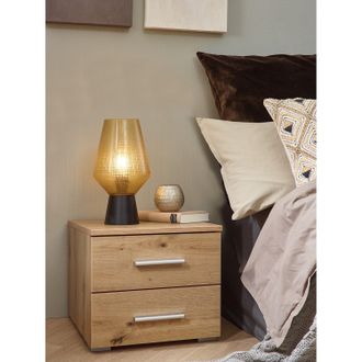 rauch home24 Nachtkommode II 2er-Set 40 x 36 x 40cm 2 Braun/Eiche Artisan Dekor