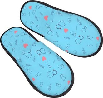 Generic Chaussures De Maison Th&egrave;me M&eacute;dical Infirmier Antid&eacute;rapantes Slippers Unisexes Fuzzy Pantoufles Spa Shoes Pour Hiver H&ocirc;tels L