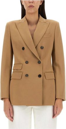 Max Mara Femme, Vestes, Beige, Taille: 40 FR Veste Blazer Crois&eacute;e Sur Mesure