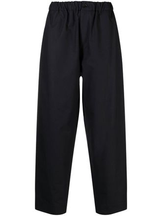 Jil Sander pantalon court à coupe droite - Bleu