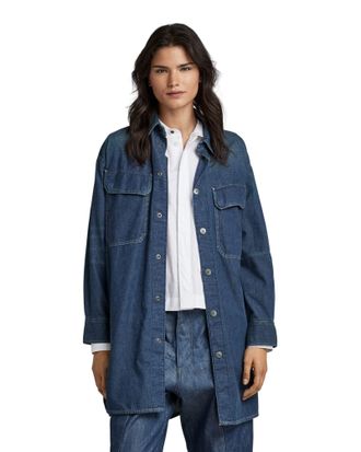 G-Star RAW Damen Oversized Flap Pocket Hemd Evergreen