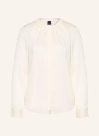 HUGO BOSS Bluse Banorah Mit Seide weiss