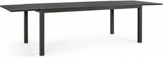 BIZZOTTO Table dext&eacute;rieur HILDE en aluminium Anthracite Extensible 200-300x100x h75 cm
