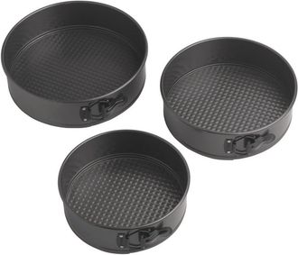 Wilton Gold Premium Antihaft-Backformen, verwindungsfest, hergestellt ohne Pfade, 3-teiliges Springform-Set, 22,3 cm, 25,4 cm, Verpackung kann variieren