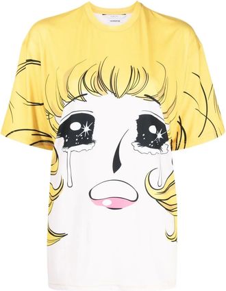 pushBUTTON robe à imprimé graphique - Jaune