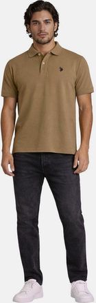 U.S.Polo Association Poloshirt USArrchie - Herren Classic Fit kurzarm mit Logo-Stickerei Mit Flachstrick-Kragen, Knopfleiste und elastischer Baumwollmischung