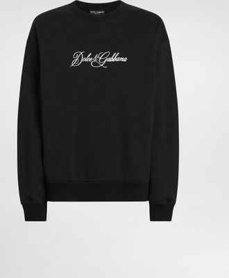 Dolce & Gabbana Sweatshirt Aus Baumwolle Mit Logo - Mann Sweatshirts Schwarz 52