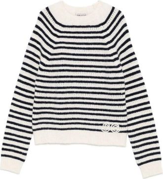 Semicouture Femme, Pulls, Multicolore, Taille: 40 FR Pull Rayé Bleu Aw25