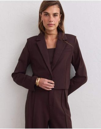 Aim'n kurzer Blazer in Schokobraun