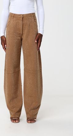 Elisabetta Franchi High-Waist Baggy Jeans aus Denim mit Strass und Stickerei