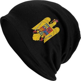 Generic Bonnet Docker Armoiries De La Roumanie Léger Knit Beanie Classique Knitted Hat pour Ski Femme À Pied