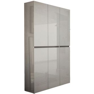 Dmora Schuhregal Diva, Schuhschrank 20 Ebenen, 34x122x200h cm Grau