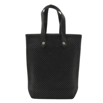 Herm&egrave;s Pre-owned Amedaba Diago PM Sac Cabas Laine Cuir - Femme - Pre-owned - Noir - Taille: ONE Size