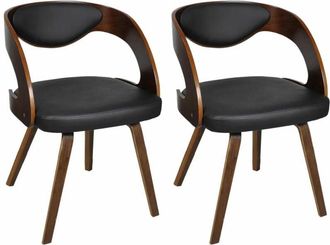 vidaXL Vidaxl - Chaises &agrave; manger lot de 2 marron similicuir