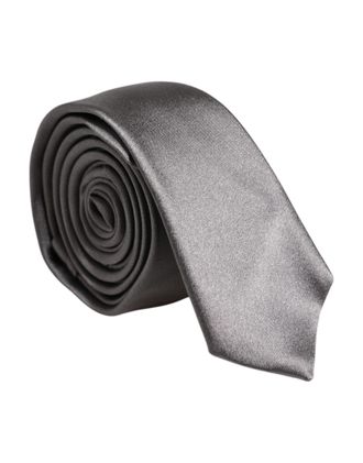Dolce & Gabbana Mens Metallic Silver Silk Adjustable Necktie Tie