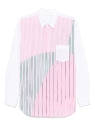 Comme Des Garçons Hemd im Patchwork-Design - Rosa