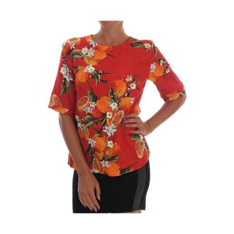 Dolce & Gabbana Tsh1405 Seidentop - - Blouses & Shirts - Damen - Mehrfarbig - 2XS